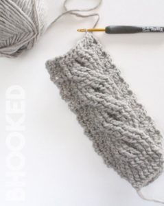 First Time Cable Crochet Headband Free Pattern from B.Hooked