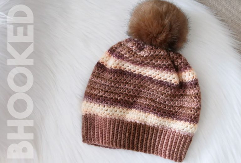 Woven Stitch Crochet Hat Free Pattern from B.Hooked