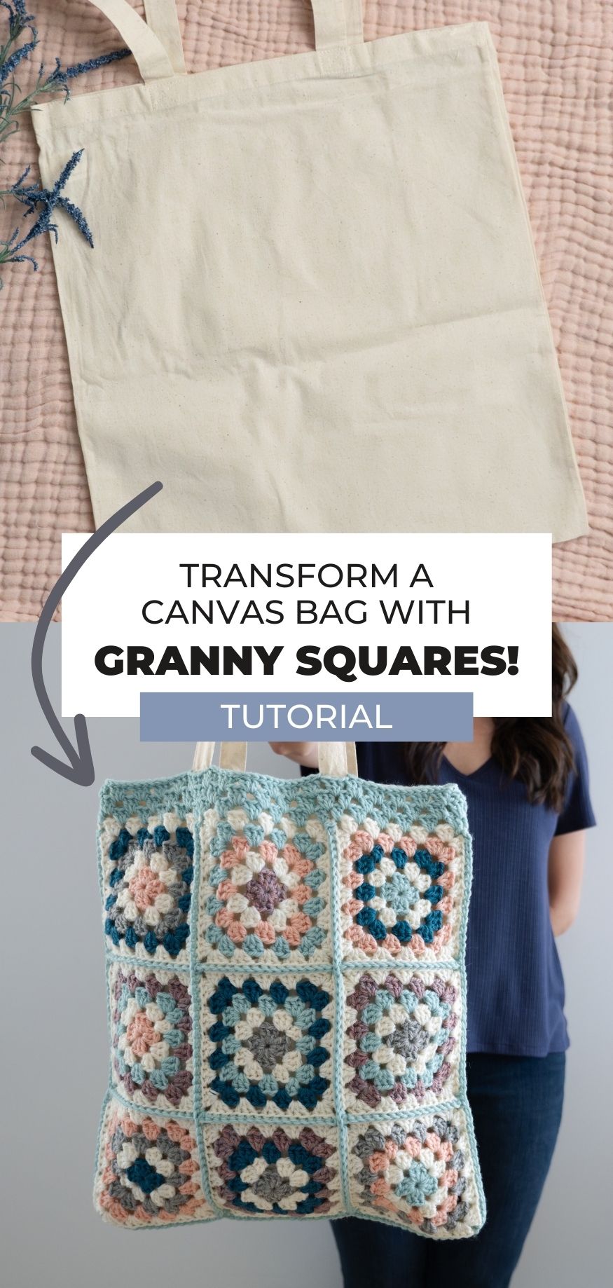 A Quick Canvas Bag DIY: With Granny Squares!